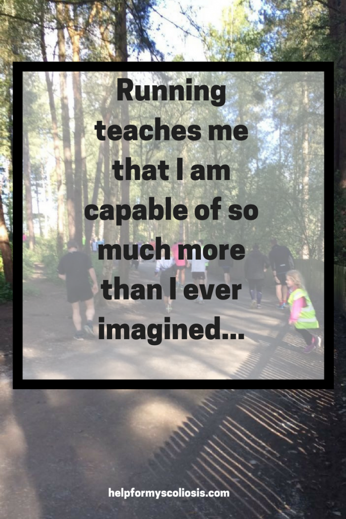 Running Park Run Quote - Life with Scoliosis
